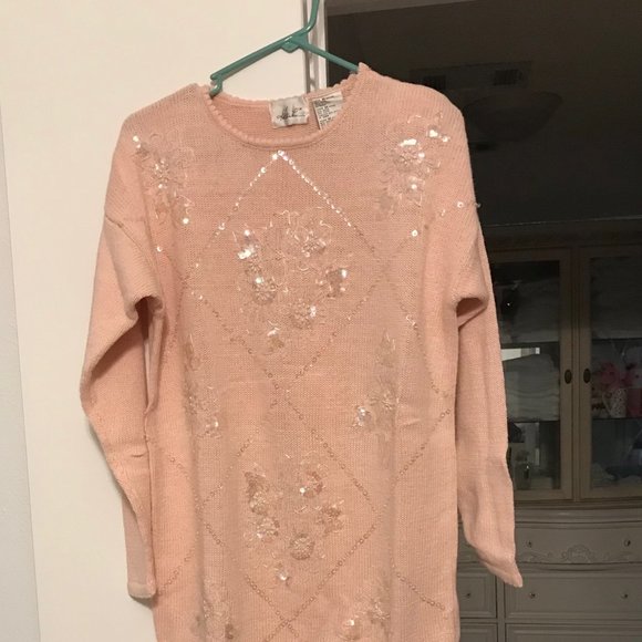 Kathie Lee Collection | Sweaters | Kathie Lee Sweater Size Medium Pale Pink Scalloped Hem ...